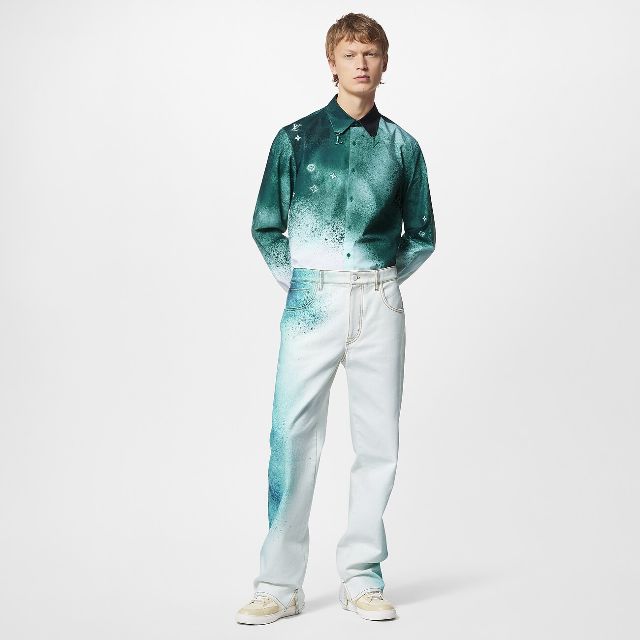 LV Spray Denim Pants - Men - Ready-to-Wear | LOUIS VUITTON